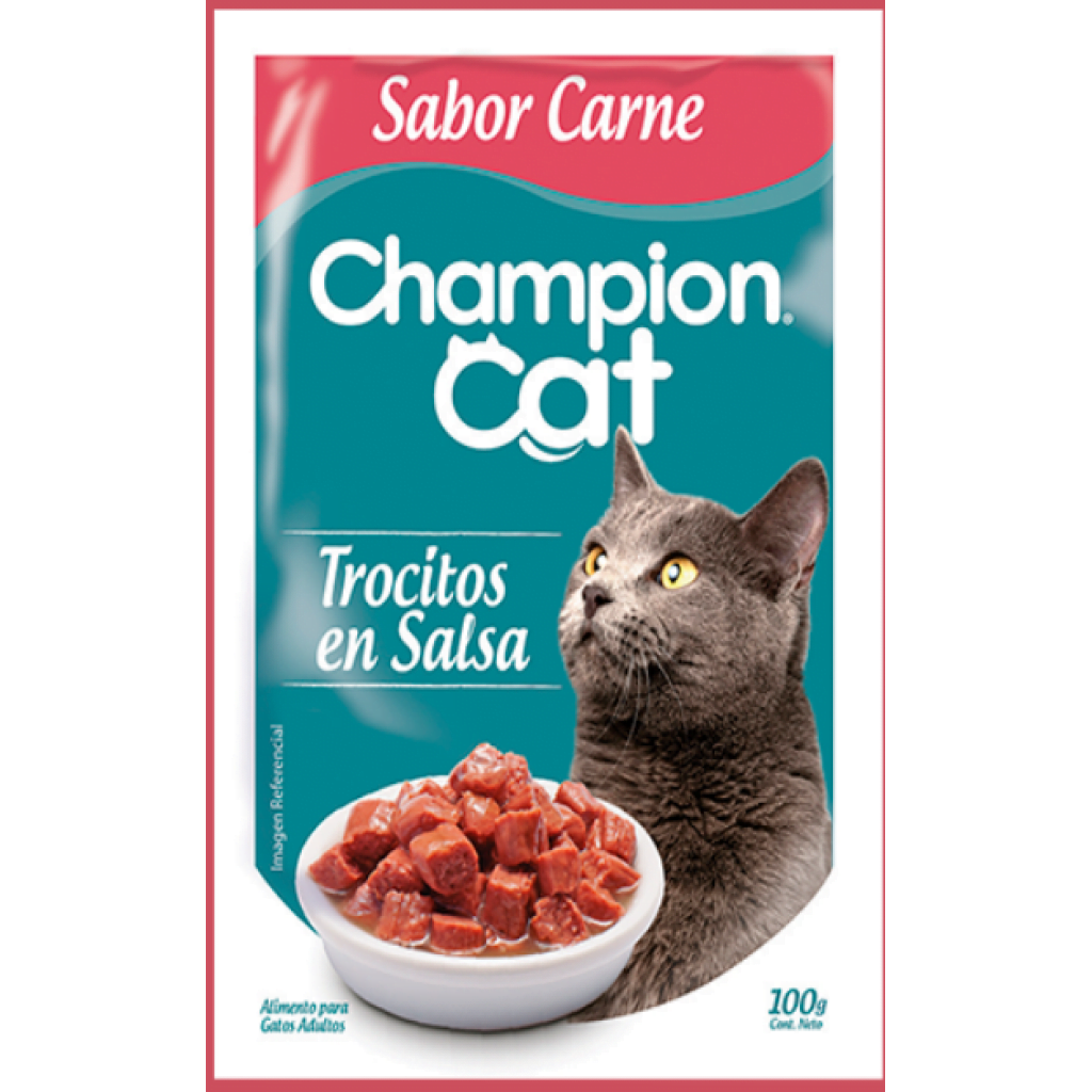 Champion Cat Trocitos en Salsa - Comercial El Olivo