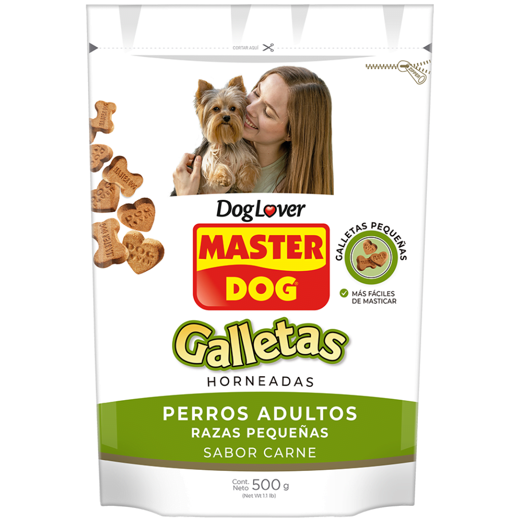 Master Dog – Galleta Adultos Razas Pequeñas - 500g - Comercial El Olivo